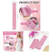 16Pcs Satin Blank Sash Black Sashes Pageants Senior Miss America 2026 ...