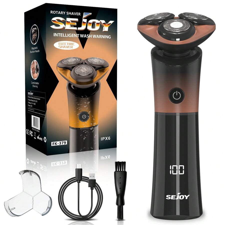 Electric Shavers Men Rechargeable, Magnetic Head With Quick Release ...