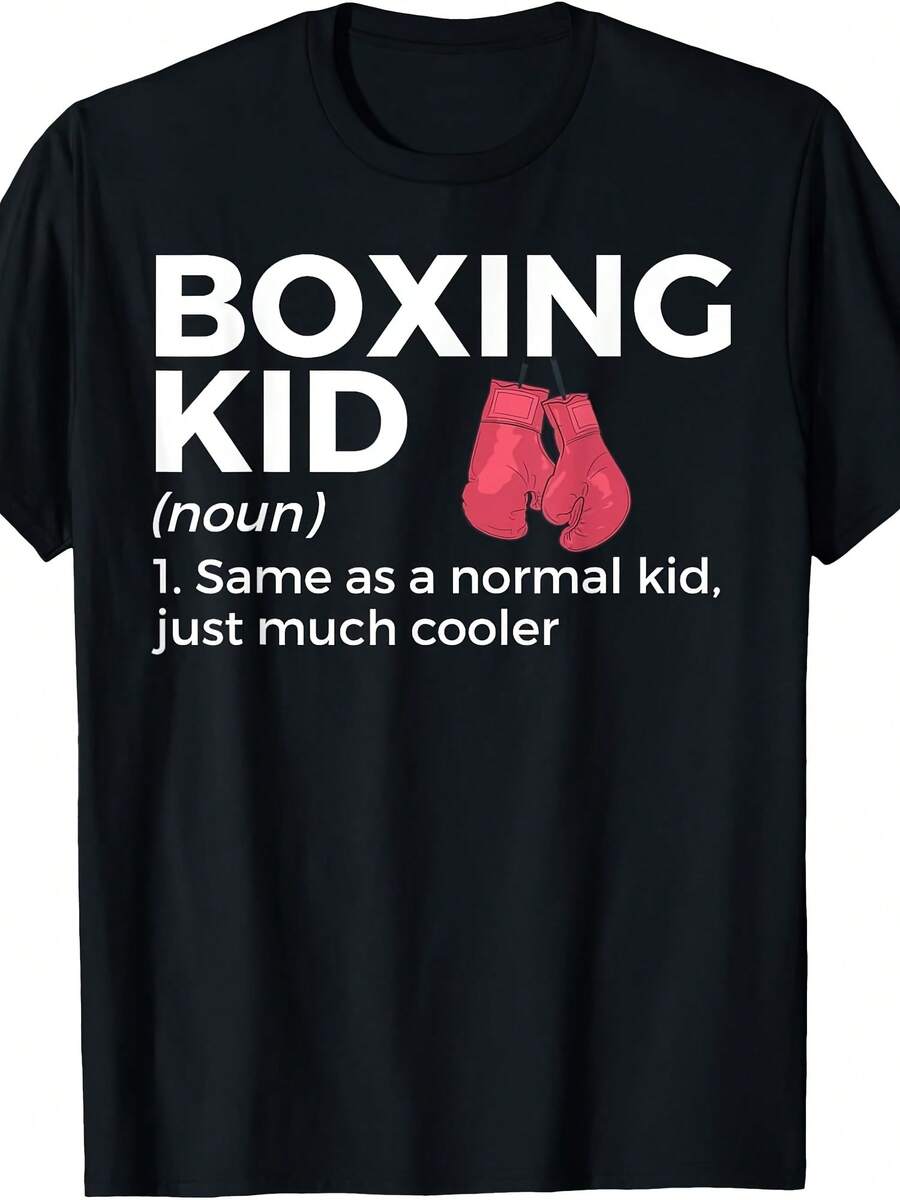 Funny Boxing Kid Definition T-Shirt | SHEIN USA