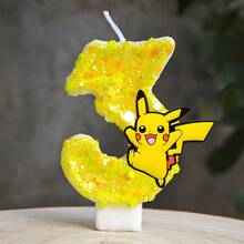 Pokémon Pikachu Cartoon Number Candles (0-9) – Birthday Plug-In Cake ...