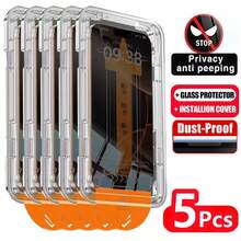 5 pezzi Protezione schermo in vetro temperato anti-spia compatibile con ...