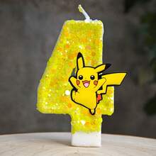 Pokémon Pikachu Cartoon Number Candles (0-9) – Birthday Plug-In Cake ...