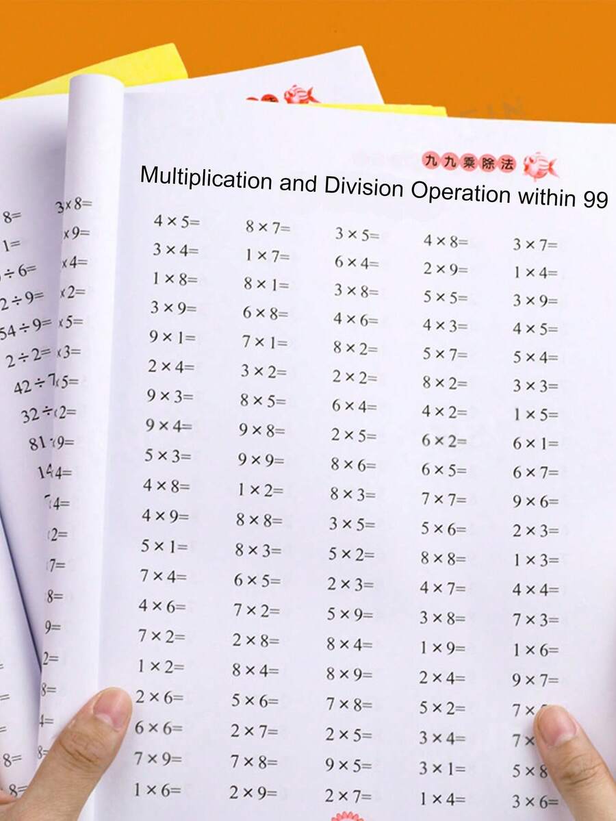 1 pieza Cuaderno de práctica de tablas de multiplicar: Libro de ...