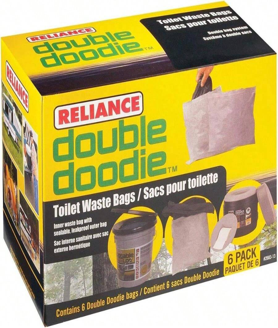 Reliance Products Double Doodie | Portable Toilet Waste Bags | No Gel ...