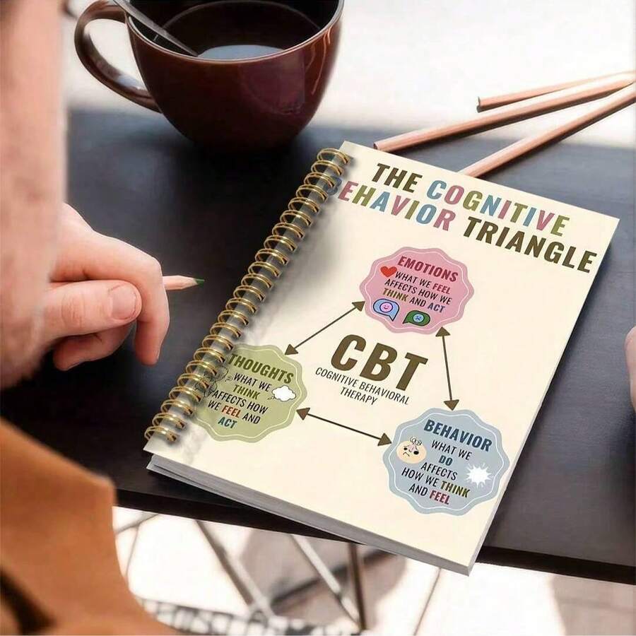 1pc Cognitive Behavioral Therapy Triangle Spiral Notebook, 5.5x8.3 ...