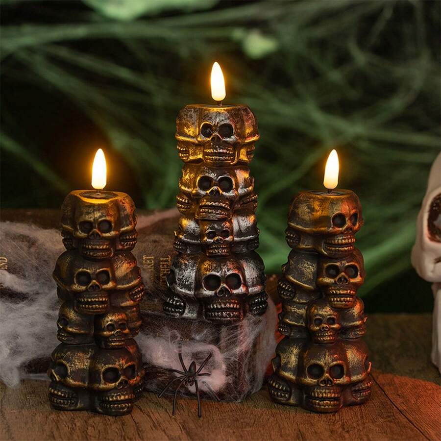 Halloween Skull Head Night Light Funny Desktop Nightlight For Party ...