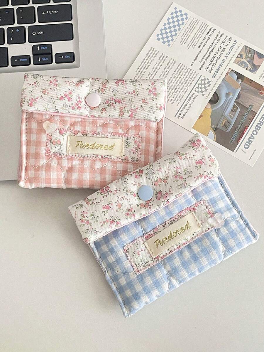 Floral Coin Purse Wallet, Multi-Functional Storage Bag With Wallet And ...