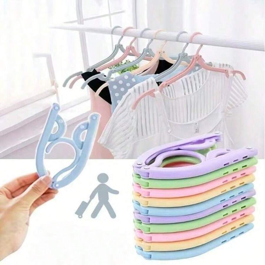 1/3/5/8/10/12/16/18/20pcs Travel Clothes Hanger, Portable Folding ...