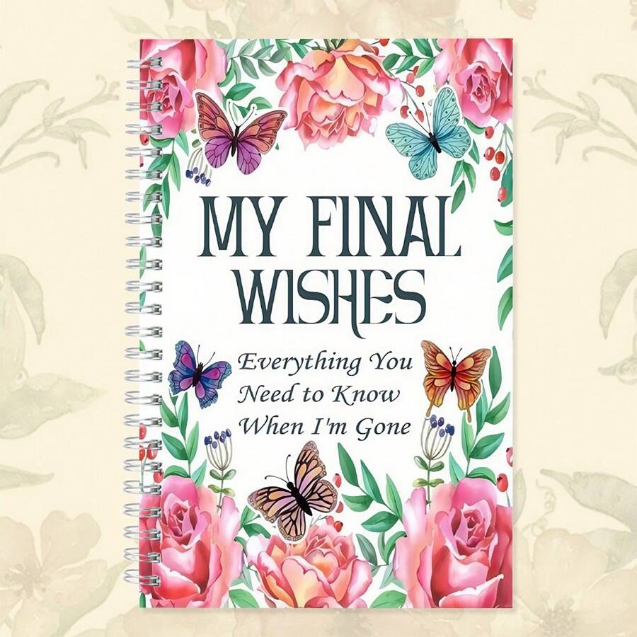 1pc 5.5x8.3in My Final Wishes End Of Life Planner, Guided Final ...