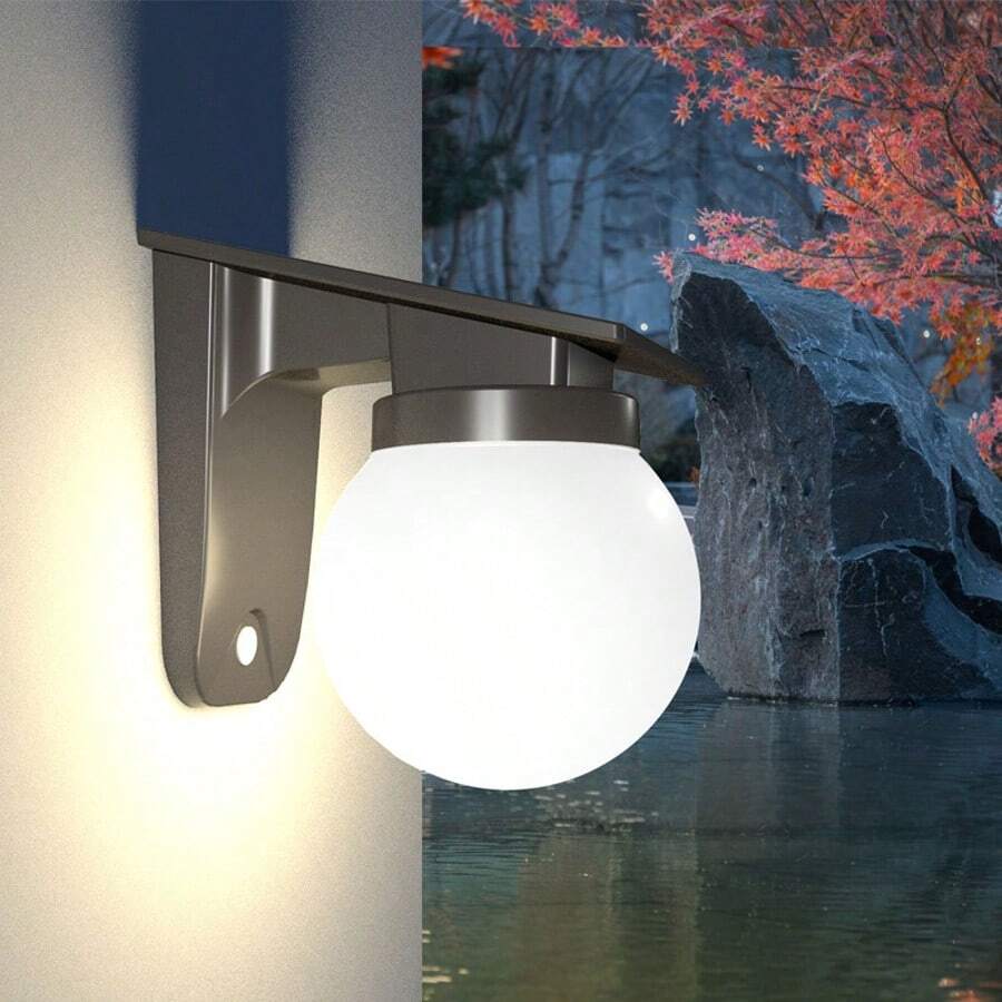 Solar Powered LED Wall Lights Outdoor - Wireless Waterproof Exterior ...