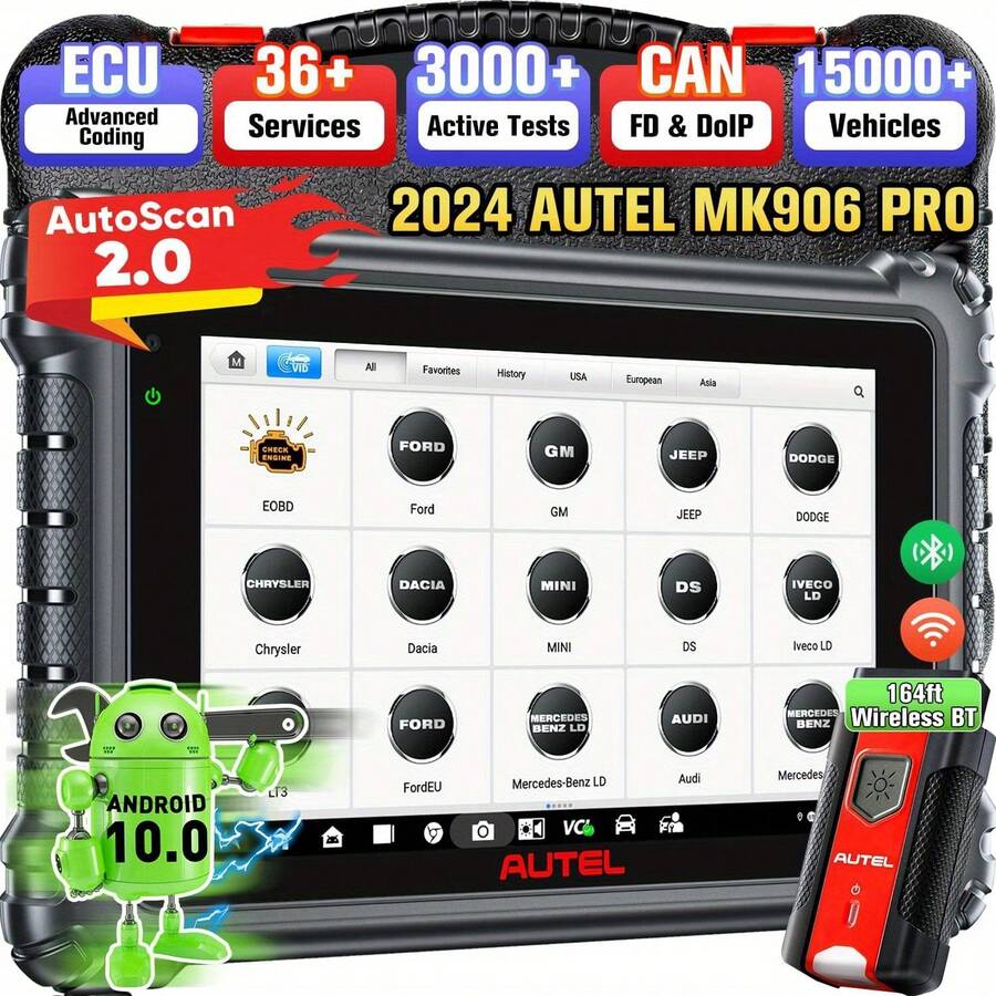 Autel Autel Scanner MaxiCOM MK906 PRO, 2025 OS10 MK906Pro Up Of MaxiSys ...
