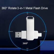 2-In-1 USB Flash Drive 128GB 256GB USB 2.0 High Speed U Disk, 256gb ...