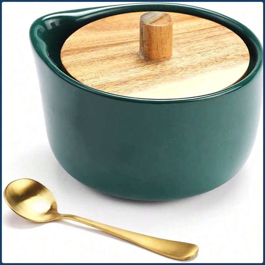 Salt Box&Salt Cellar Elegant Design Decorative Boxes Big Capacity Wood ...