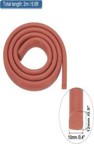 PATIKIL Silicone Foam Seal Strip, 6mmx8mmx1m D-Shape Seal Strip Backer ...