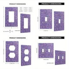 1pc Purple Glitter Decorative Wall Switch Plate, Single/Dual Outlet ...