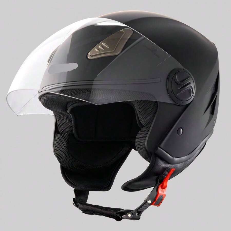 3/4-Face Motorcycle Helmet With Bluetooth Communication - Lightweight ...