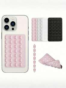 1pc Silicone Phone Sticky Grip Handle, Suction Phone Case Stand, Hands ...