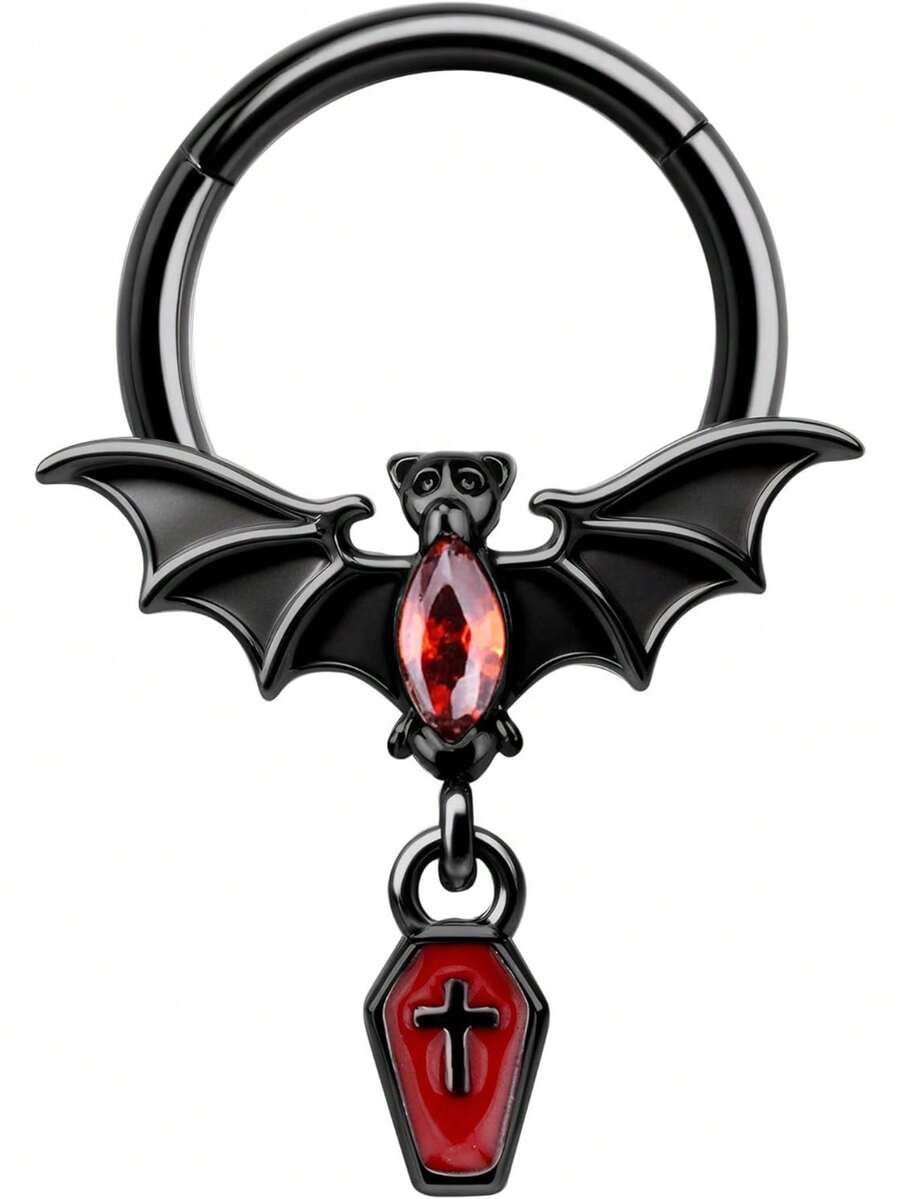 Milacolato Septum Rings For Women Dangle 16G, 316 Surgical Steel ...