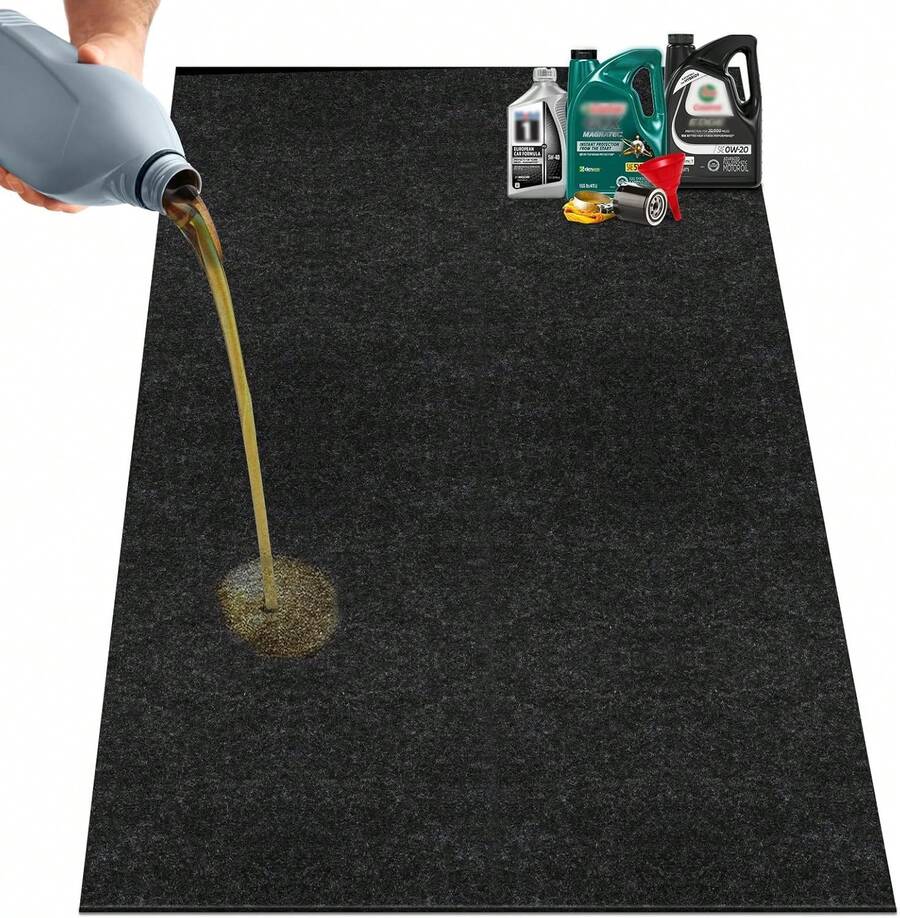 36" X 60" Oil Drip Mat For Garage Driveway, Reusable Rubber Floor Oil ...