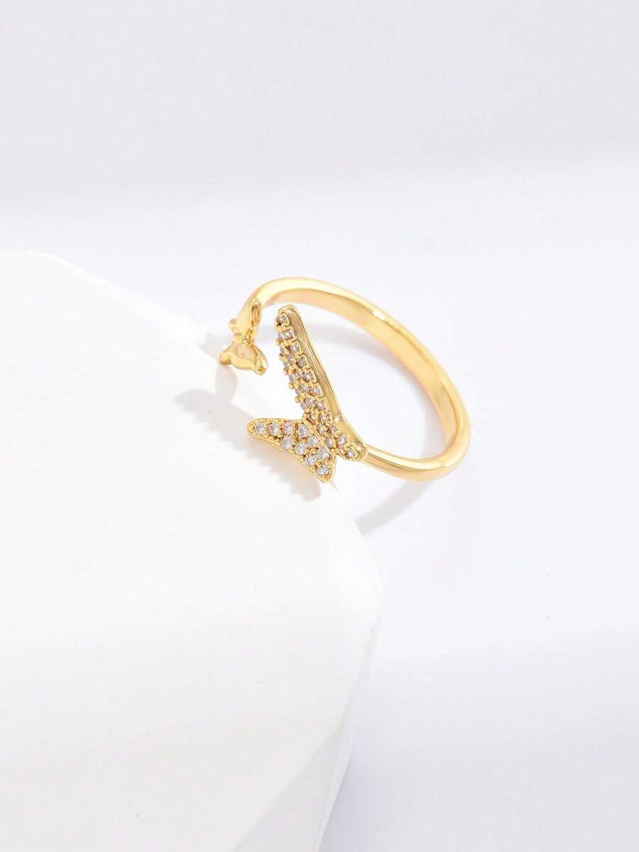 1 Pc Cute Girl Irregular Butterfly Open Ring Girls Butterfly Ring ...