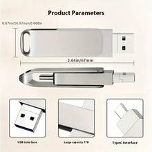 2-In-1 USB Flash Drive 128GB 256GB USB 2.0 High Speed U Disk, 256gb ...