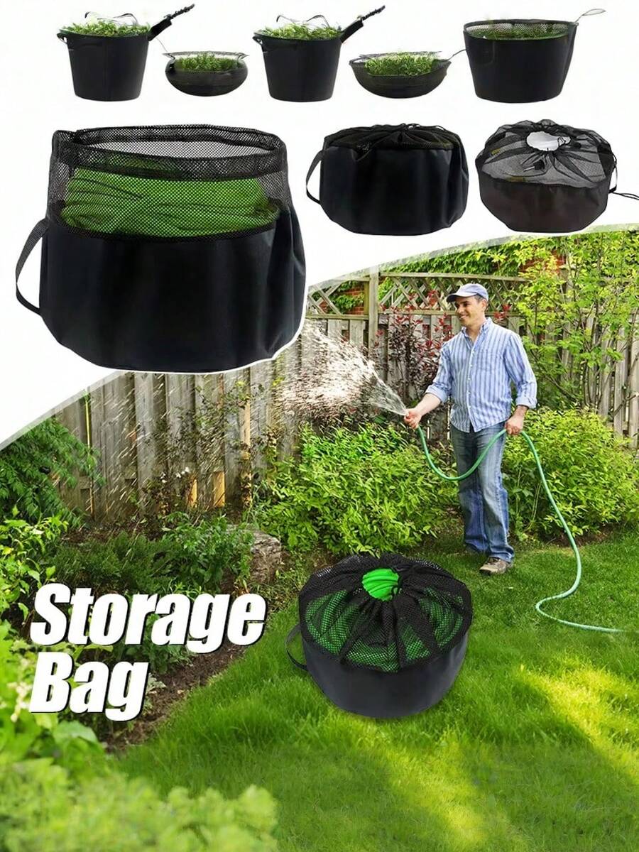 1PC Black Hose Storage Bag, Wire And Cable Storage Bag, Sewer Pipe ...