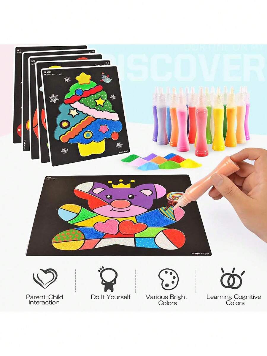 Colorful Sand Painting Bottled Three-Dimensional Shaking Sand Set DIY ...