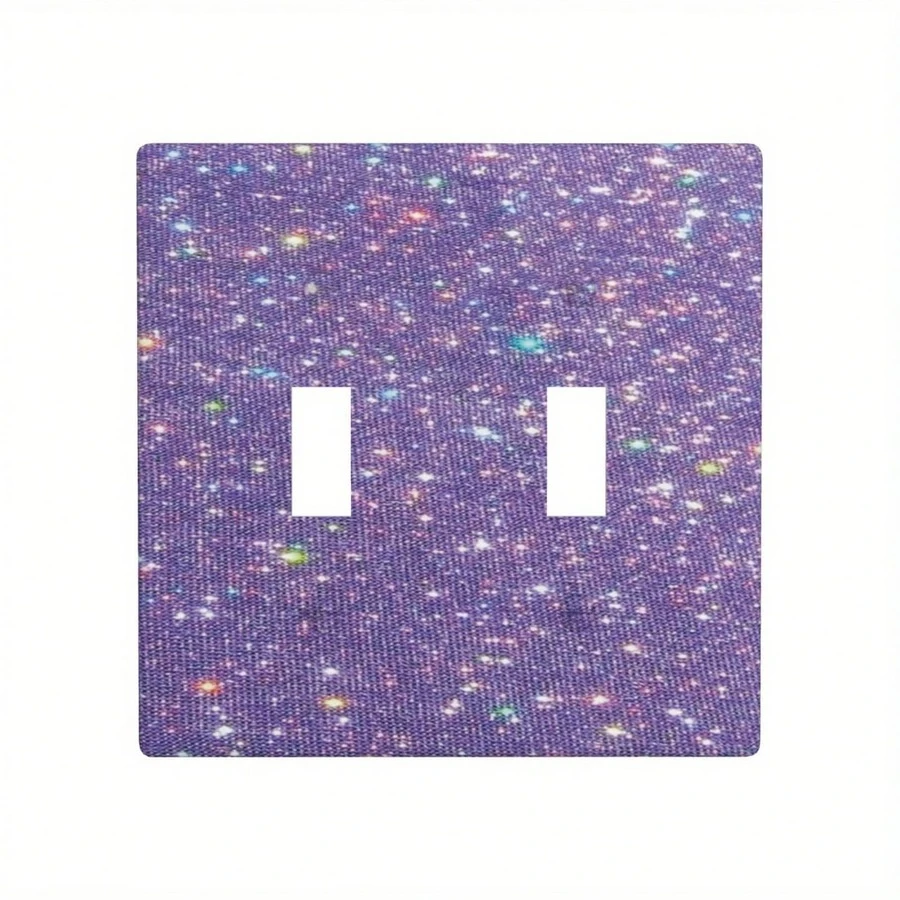 1pc Purple Glitter Decorative Wall Switch Plate, Single/Dual Outlet ...