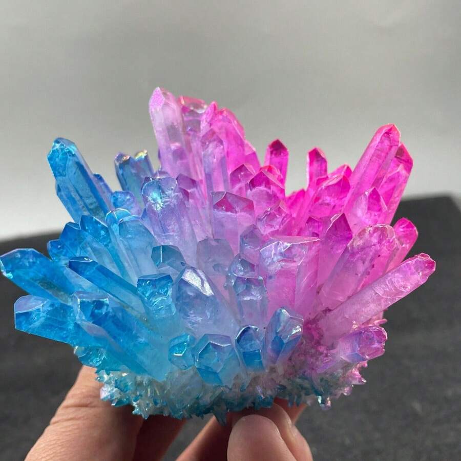 Exquisite Crystal Cluster, Colorful Multi-Color Electroplated Crystal ...