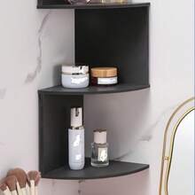 Multi Layer Corner Wall Rack - Unfinished Plastic Space Saving Curved ...