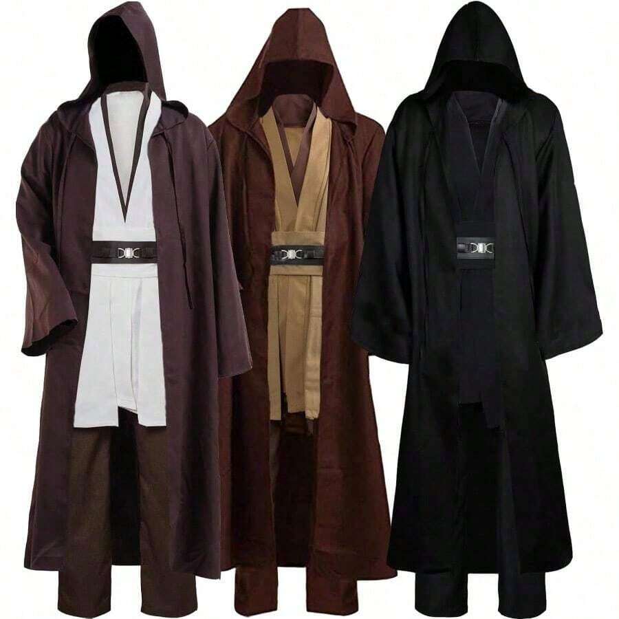 Laku Tunic Costume Men's Tunic Hooded Robe Full Set Halloween Cosplay ...