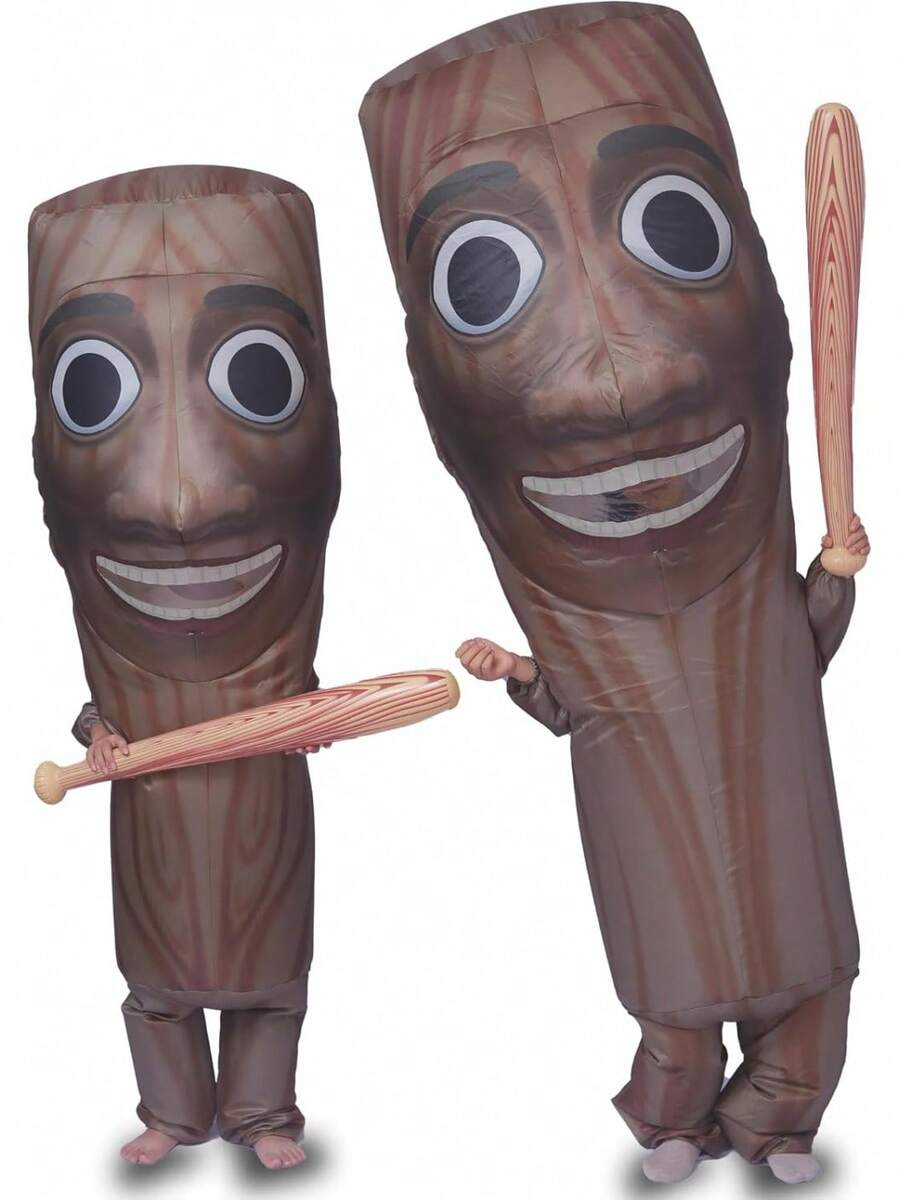 Inflatable Tung Costume Halloween Funny Italian Wooden Stick Man ...