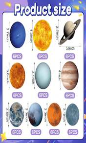 60 Pcs Solar System Cutouts For Bulletin Board 9 Planets Galaxy Wall ...
