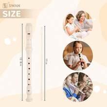 SWAN Soprano Recorder Instrument For Beginners Kids Student In School ...