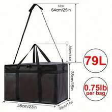 Commercial-Grade Insulated Pizza Delivery Bag – Large Capacity PET ...