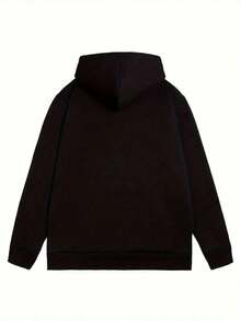 Men'S Casual Africa Map Print Hoodie - Winter Streetwear With Bold Red ...