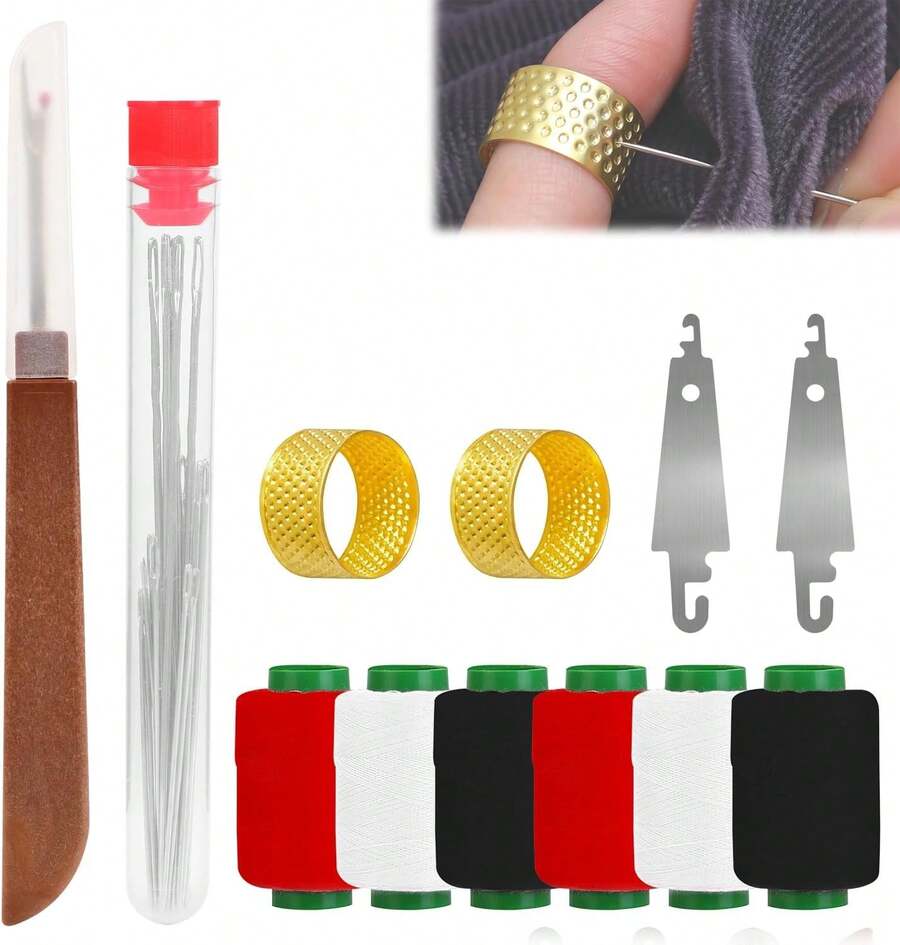 37pcs Sewing Set, Needle Thread Hand Repair Kit Beginners, Sewing Kit ...