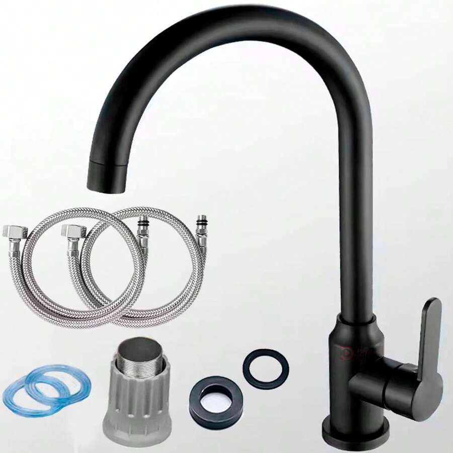 PlayShop Electronics Black Gourmet Kitchen Sink Faucet, Swivels 360 ...