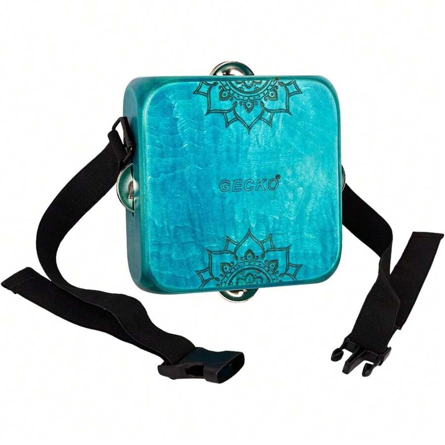 Tambourine Cajon Drum With Jingles, Wearable Strap, Storage Bag ...