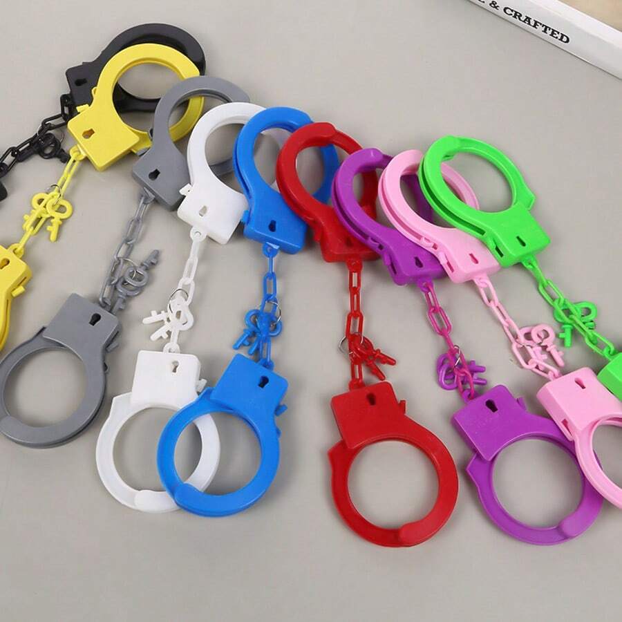 1pc Colorful Handcuffs - Costume Prop Accessory Party Favors,Carnival ...