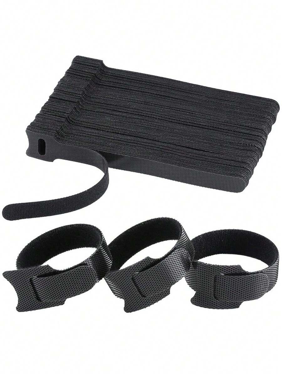 10/50/100pcs Data Cables, Cable Ties, Hook And Loop Straps Used For ...