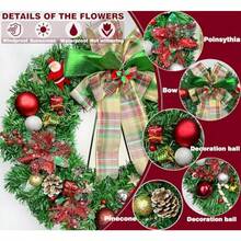 Cristmas Cemetery Flower Wreat Grave Poinsettias Wreat Wit 30 Inc ...