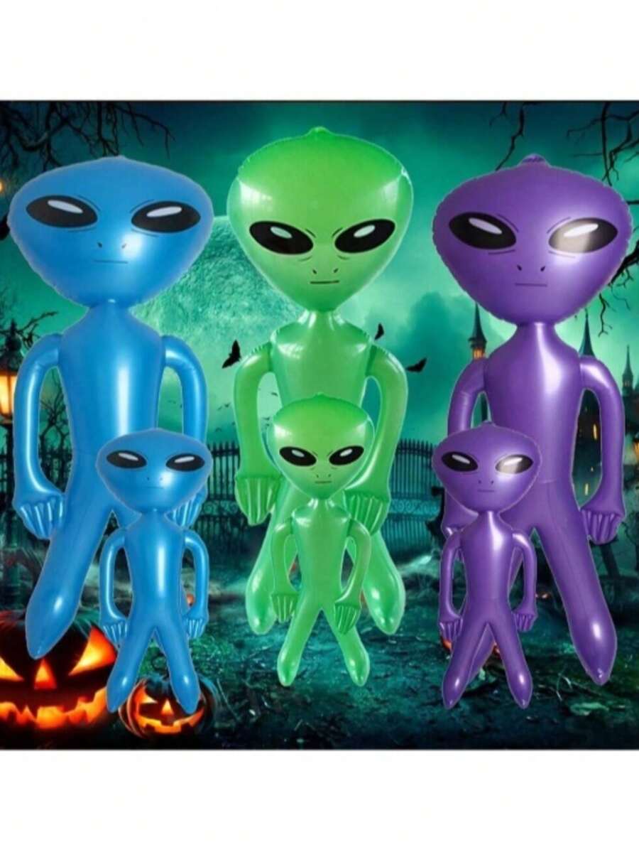1pc Inflatable Alien, Halloween Party Decoration, Indoor/Outdoor ...