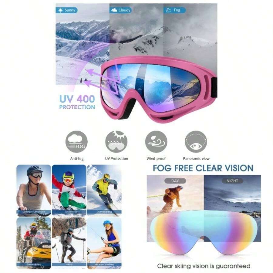 4 - Pack Ski Goggles Snow Goggles Men Women Youth Adults Boys Girls ...