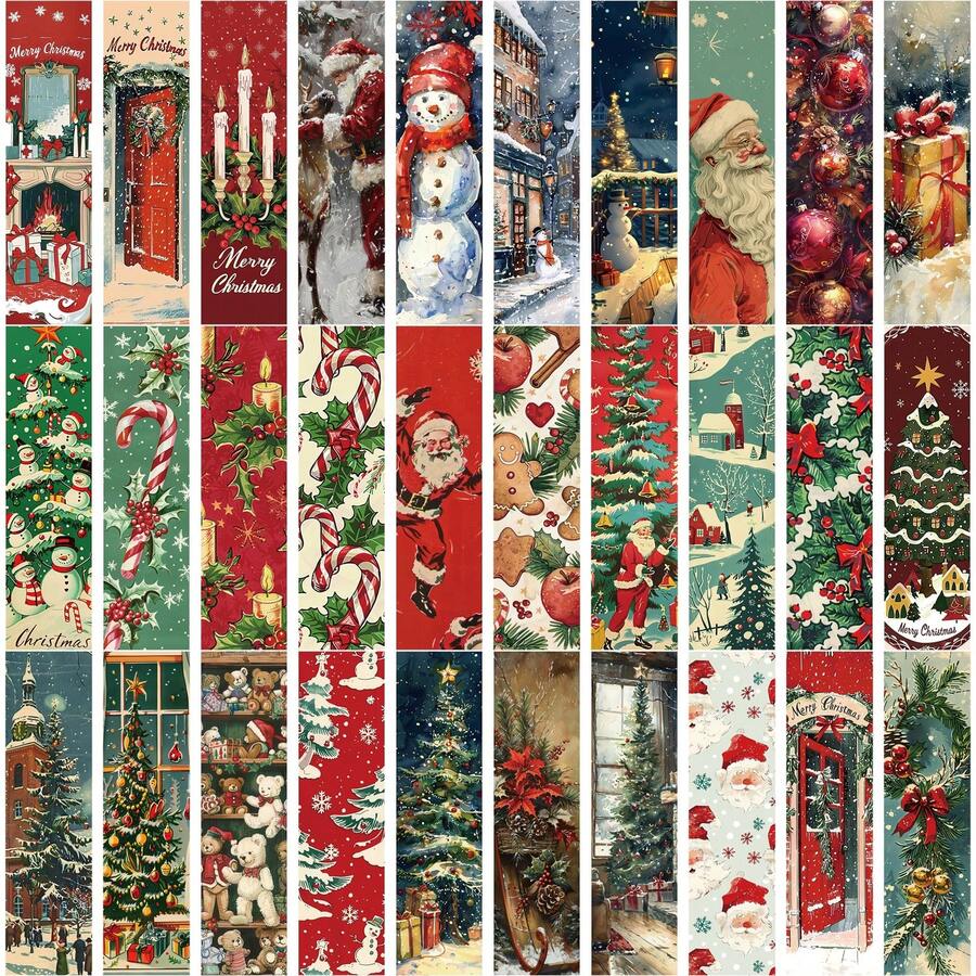 30 piezas de Marcapáginas Vintage de Navidad - Perfectos para ...