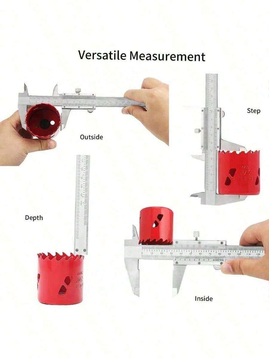 1pc Stainless Steel Vernier Caliper, High Precision Measuring Tool For ...