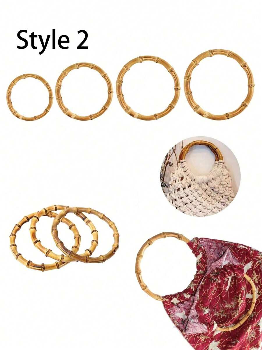 Bamboo Style Circular Shape Bag Accessories - Hand-Held, Made Of Resin ...