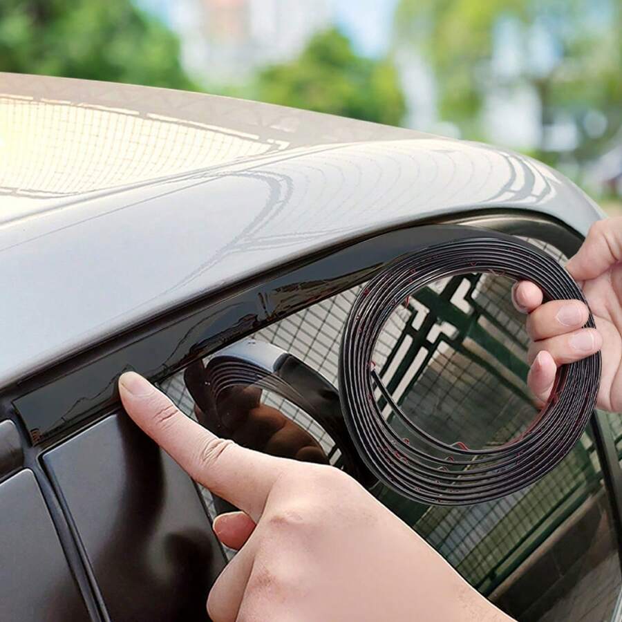 1pc- Automobile Window Decorative Molding-Universal Black Window Bumper ...