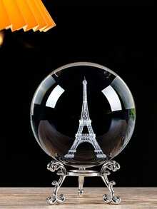 2 Stücke (Kugel+Basis), 60mm Meteor Mond, Basis geschnitzt 3D ...