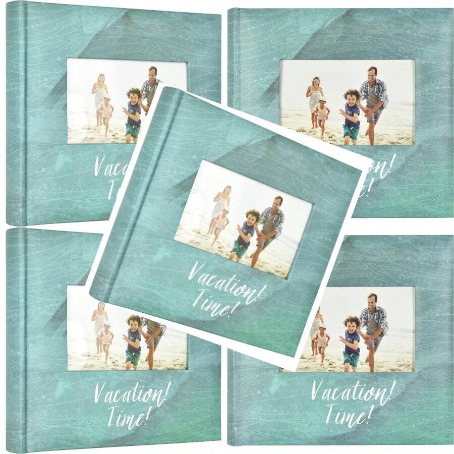 MCS Vacation Time Photo Album Holds 200 4x6 Photos With Memo Space Blue ...